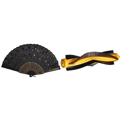 1 Pcs Frame Embroidery Floral Detail Folding Hand Fan &