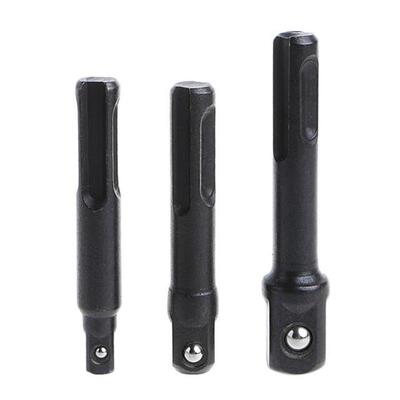 3 Pcs SDS Plus Drill Socket Driver Set 1/4 / 3/8 1/2 Chuc