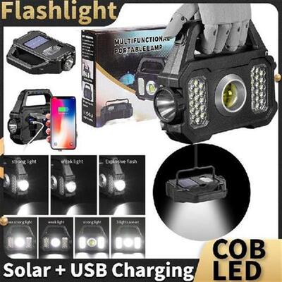 500LM USB Rechargeable Flashlight COB/LED Light Portable