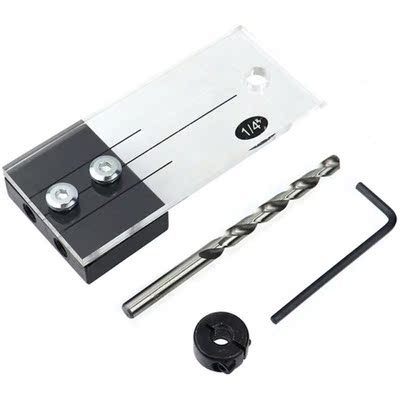 Dowel Jig Acrylic Hardened Steel Pocket Hole Jig 1/4 Inch Dr