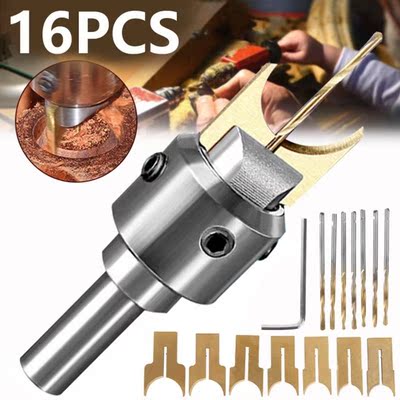 16pcs Wooden Bead Make Drill Bit Carbide Ball Blade Woodwork