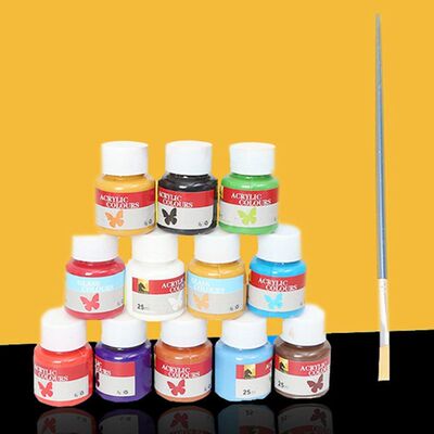 Acrylic Paint Set 12 Colors Art Supplies for Crafts Non