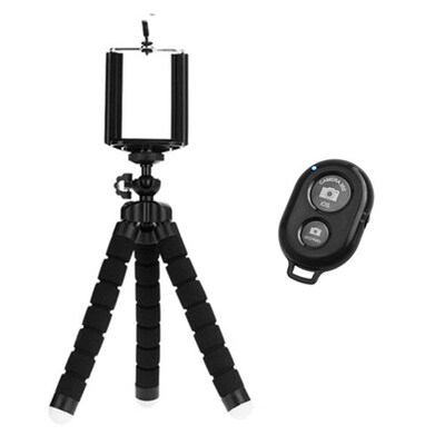 Tripod With Bluetooth Remote Shutter  IPhone Mini Elastic Sp