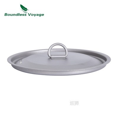 Titanium Cup with Lid Folding Handle Outdoor Camping Mug Pot