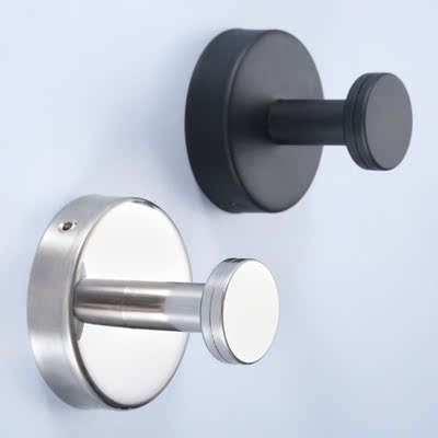 1PC Single Hook 304 Stainless Steel Polished Chrome/Black Ro