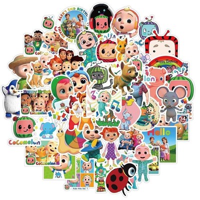 50PCS Cocomelon Cartoon Stickers DIY Skateboard Fridge