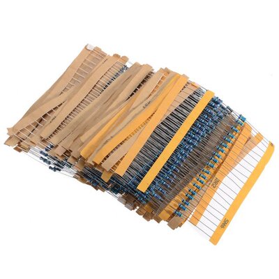 1280pcs 1 Ohm - 10M Ohm 1/4W Metal Film Resistors Assortment