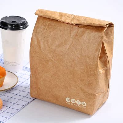 6L Brown Paper Lunch Bag Environmentally Friendly Reusable