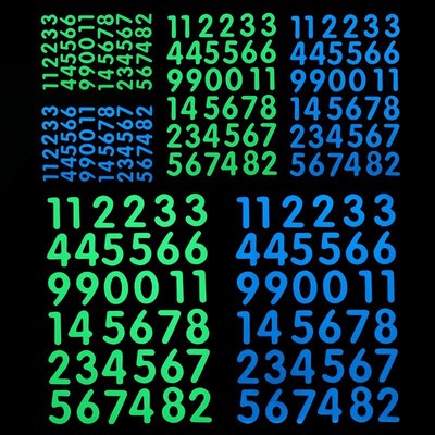 Glow in the Dark Number Sticker Luminous Digits Sticker Kids