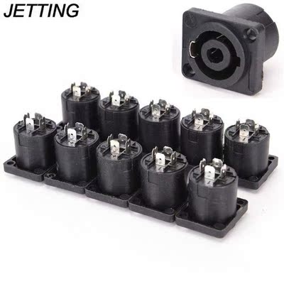 10pcs 4 Pin Speaker Female Jack Socket Connector Audio Louds