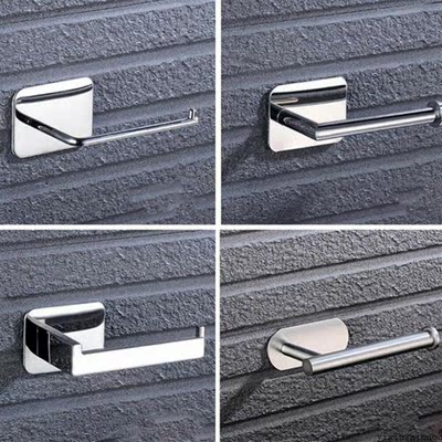 Wall Mounted Stainless Steel Toilet Roll Paper Holder Punch-