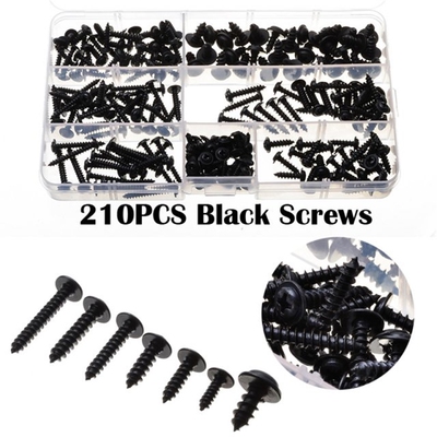 7Sizes 210PCS Screws Round Head Cross Machine Assort PWA Sel