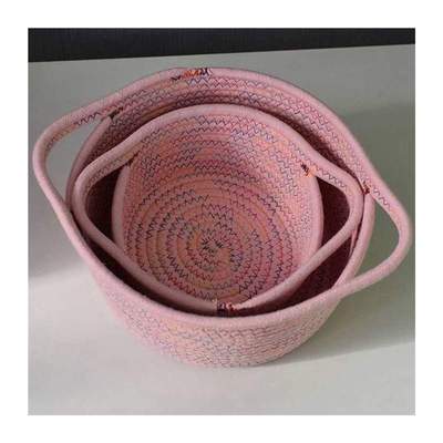 Cotton Woven Storage Basket Desktop Snack Toy Storage Basket
