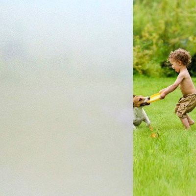 Non Adhesive Frosted Window Film Matte Privacy Window Stick