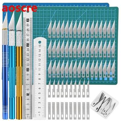 Professional Carving Knife Tools Kit With Cutting Mat And R