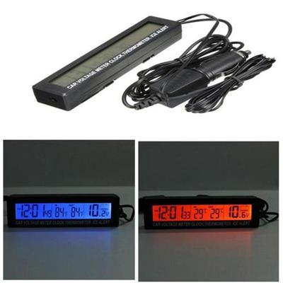 LCD Auto Car 3in1 Clock Thermometer Temperature Monitor Mete
