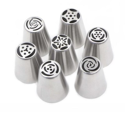 7pcs/lot Stainless Steel Russian Tulip Icing Piping Nozzle C