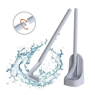 Silicone Golf Toilet Brushes with Holder Set Long-Handled