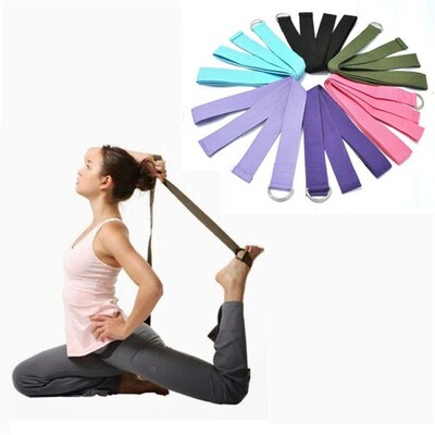 1.8mx3.8cm Yoga Strap Durable Cotton Exercise Straps Adjusta