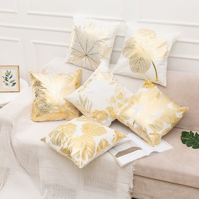 45cm Stamping Gold Pillowcase Retro European Style Sofa Cush