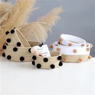 Storage Basket Home Storage Basket Simple Cotton Rope Woven