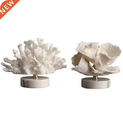 Modern Simulation Coral Furnishing Marble Base Living Room C