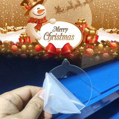 Christmas Clear Baubles Blank Perspex Acrylic Novelty Chirst