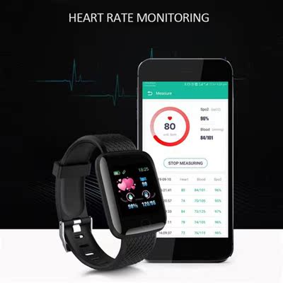 116 PLUS Smart Bracelet Band Heart Rate Blood Pressure Monit