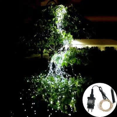 Waterfall Fairy Lights, 10 Strands 200LED Plug in Copper