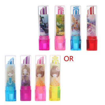Colorful Cute Rotary Lipstick Rubber Eraser Student Statione