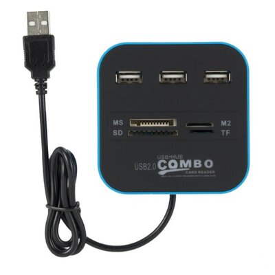 USB Hub 2.0 3 Ports TF Micro SD Card Reader Slot USB Combo M
