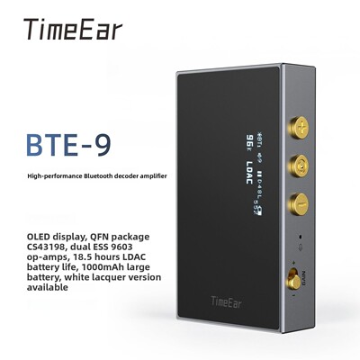 Timeear Bte-9蓝牙解码放大器与屏幕，便携式Dac高清呼叫高保真音