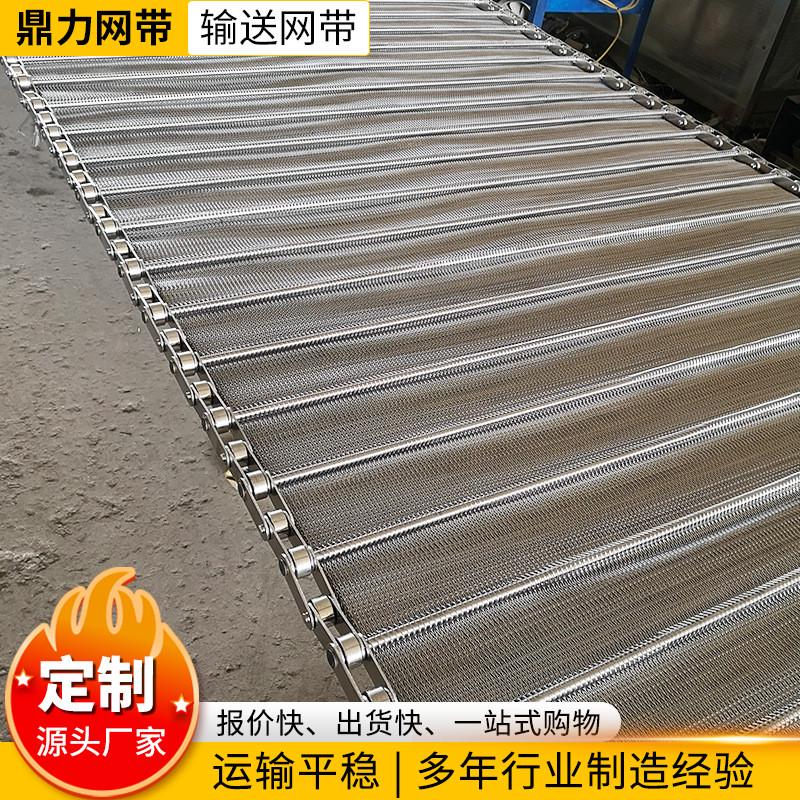 热销抛丸清理设备网带铁网耐高温加密人字带隧道炉不锈钢网传送带