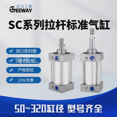 佛山奇韦标准胶sc32~250/320化成柜大缸径pur打气缸机电子双缸