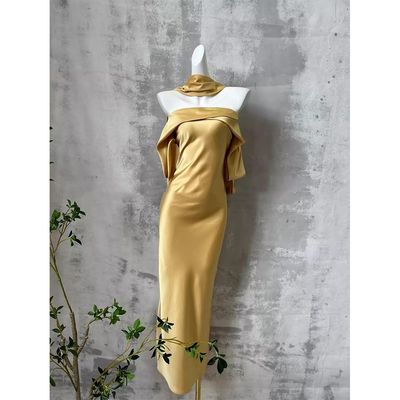 夏季糖果色系甜美礼服缎