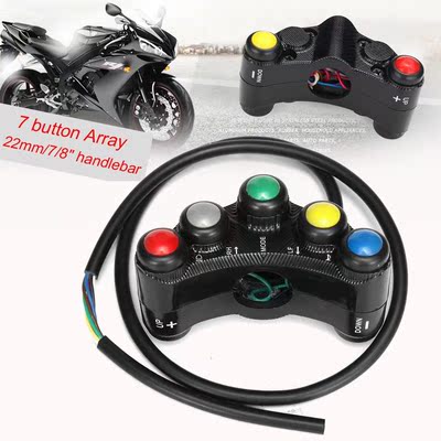 12V Modification Motorcycle Switches 22mm Handlebar Mount He