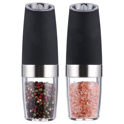 Gravity Electric Salt and Pepper Grinder Set with Adjustable