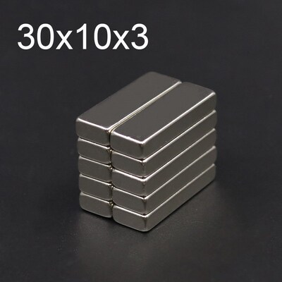 10/20/50Pcs 30x10x3 Neodymium Magnet 30mm x 10mm x 3mm N35 N