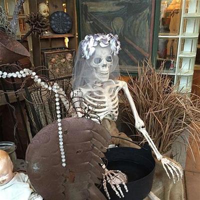 Halloween Party Decoration Full Size Human Skull Skeleton An