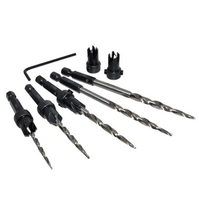 8pcs Woodworking Countersink Drill Bit Set High Speed Steel