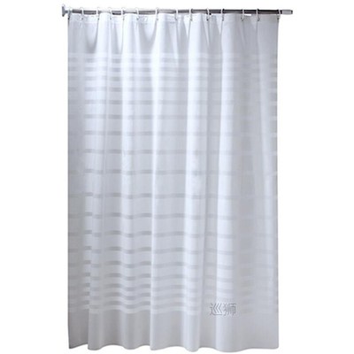 Fabric  Shower Curtain with 12 pcs Hooks Waterproof Plastic