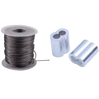 Hoisting Lifting 7X7 1mm Dia Stainless Steel Flexible Wire R
