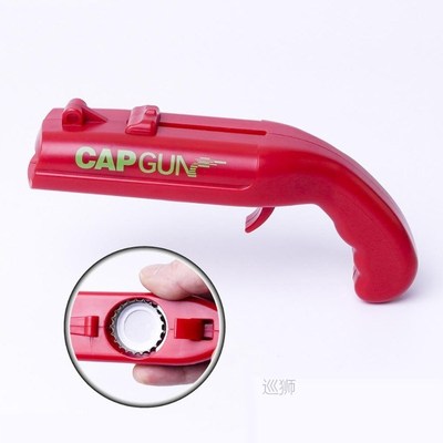 Portable Cap Gun Creative Flying Cap Launcher Bottle Beer Op