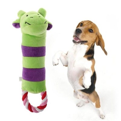 Cattle Pattern Pet Puppy Dog Toy Plush Cute Fun Chew Toy Squ