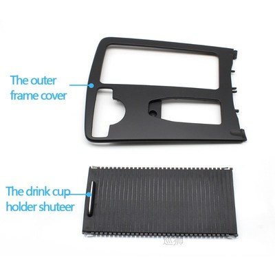 LHD Central Armrest Drink Cup Holder Shutter Outer Frame Pan
