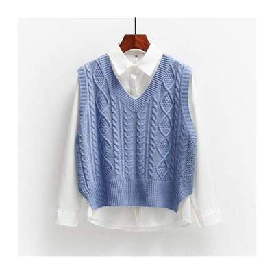 Vest Women Solid Short Loose Trendy Korean Style Sleeveless