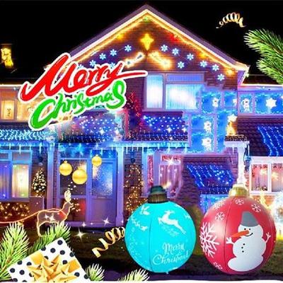 Outdoor Christmas Inflatable Ball with Rechargeable LED
