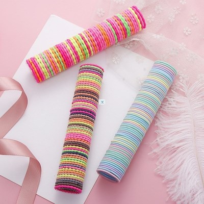 3cm 50pcs Children Rubber Band Gum Ties Girls Elastic Hair B
