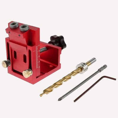Pocket Hole Jig Aluminum Drill Guide Kit Adjustable Woodwork