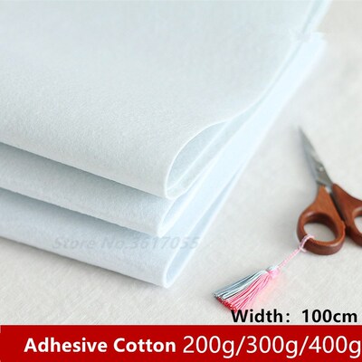 200/300/400g Single Side Adhesive Cotton Batting Cream Inter
